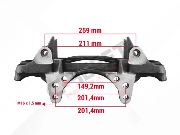 CH6052 Caliper Haldex Saf Krone (MDL T GEN 1) Carrier 22,5 – Plustech